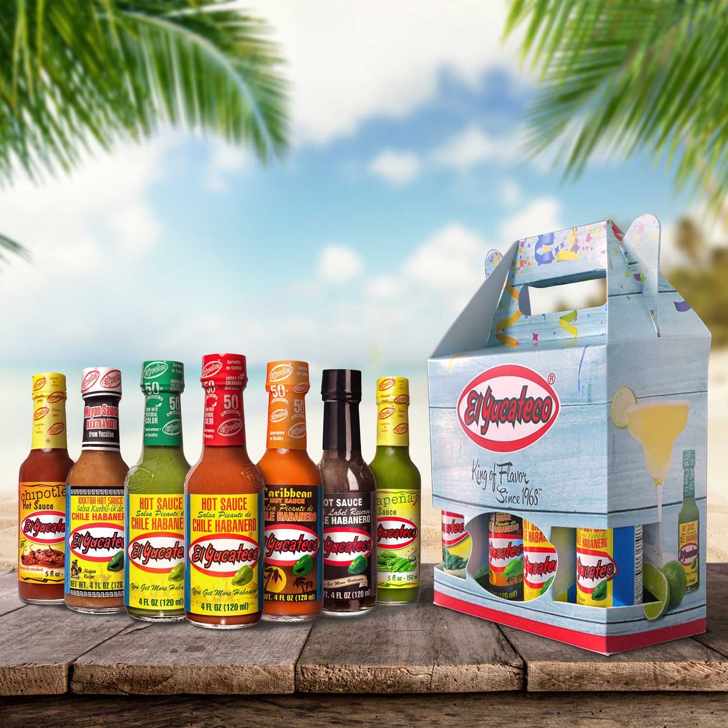 El Yucateco's Hot Sauce Gift Pack including custom gift box and seven ...